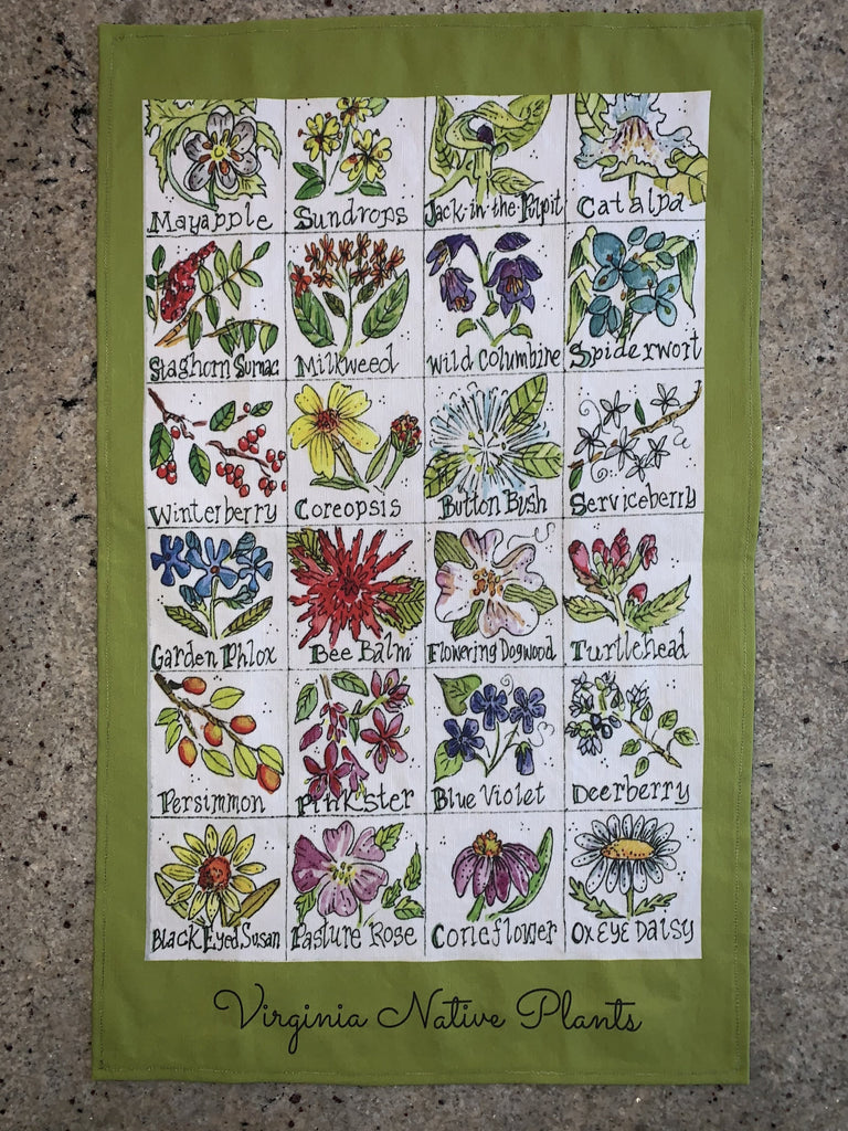 Virginia Native Plants Tea Towel – Glorious Goblets